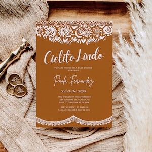Editable Cielito Lindo Baby Shower Invitation Talavera Theme Baby ...
