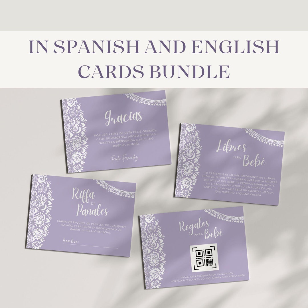 Editable Cielito Lindo Baby Shower Cards Bundle in Spanish Talavera ...