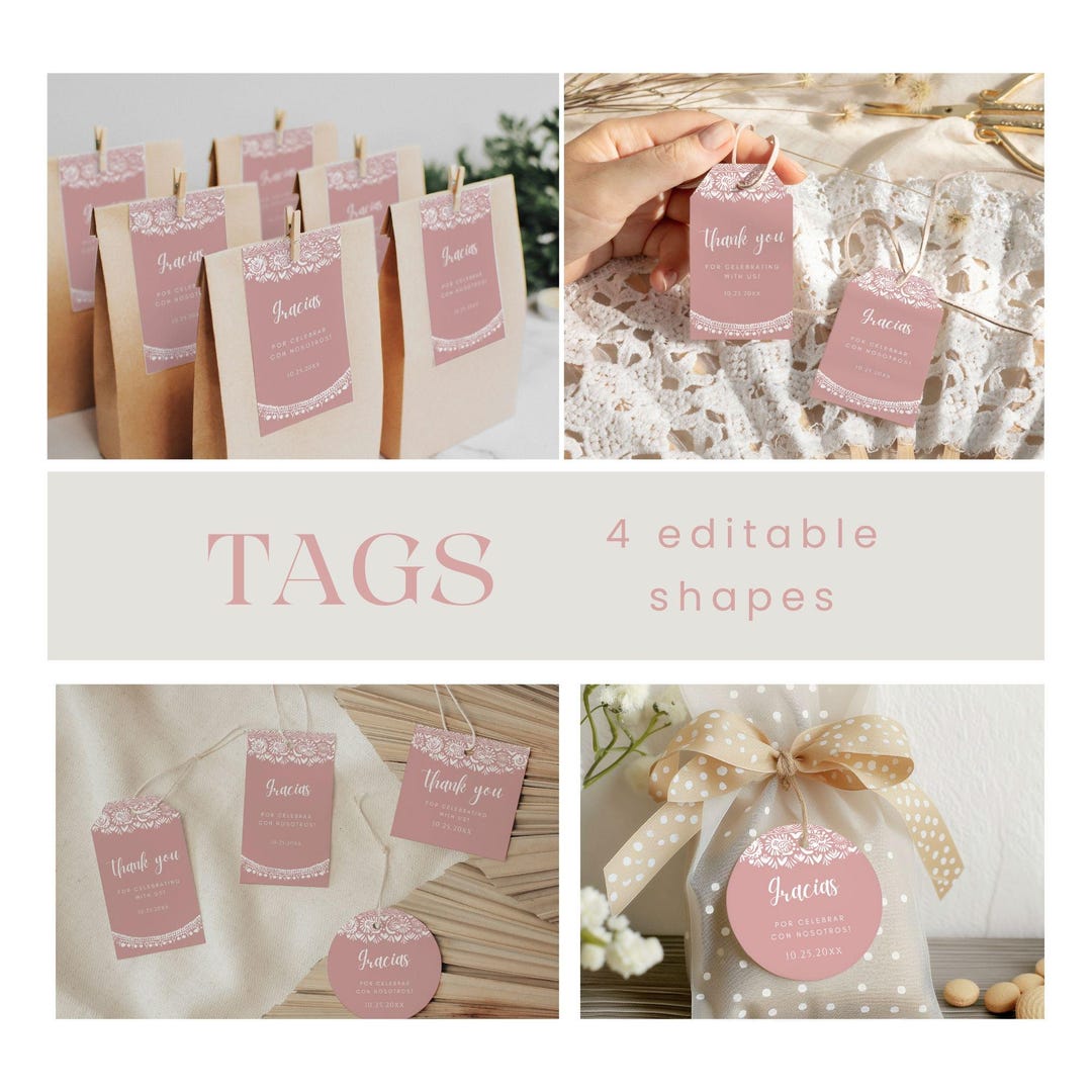 Editable Cielito Lindo Baby Shower Favor Tags Talavera Theme Printable ...