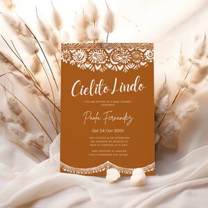 Editable Cielito Lindo Baby Shower Invitation Talavera Theme Baby ...