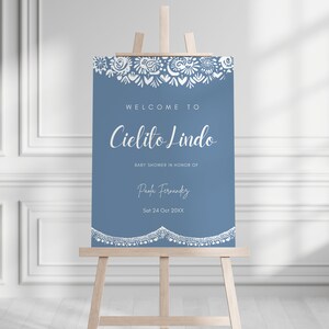 Editable Cielito Lindo Baby Shower Welcome Sing Talavera Theme Baby ...
