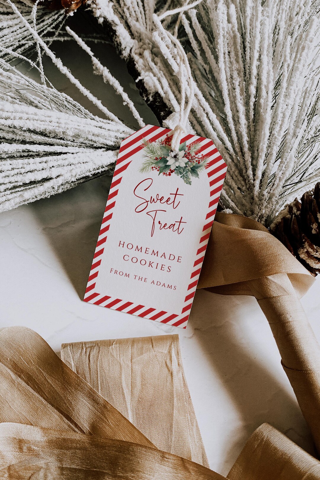 Editable Christmas Gift Tags | Cookie Christmas Tag | Favor Tag ...
