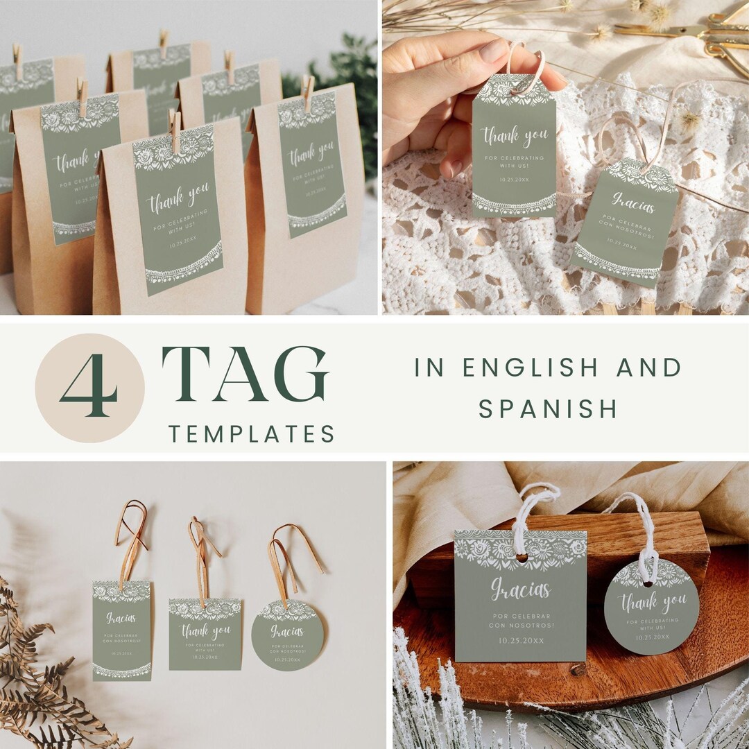 Editable Cielito Lindo Baby Shower Favor Tags Talavera Theme Printable ...