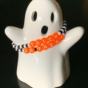 Trick or Treat Halloween Beaded Bracelets | Halloween Themed Bracelets ...