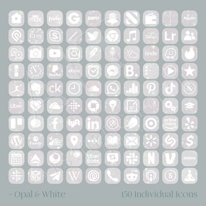 Ios14 Water Opal Icon Pack | Teal iPhone IOS14 App Icons Bundle ...