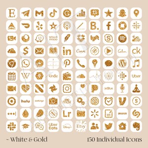 Ios14 Gold Glitter Icon Pack | Gold iPhone IOS14 App Icons Bundle ...