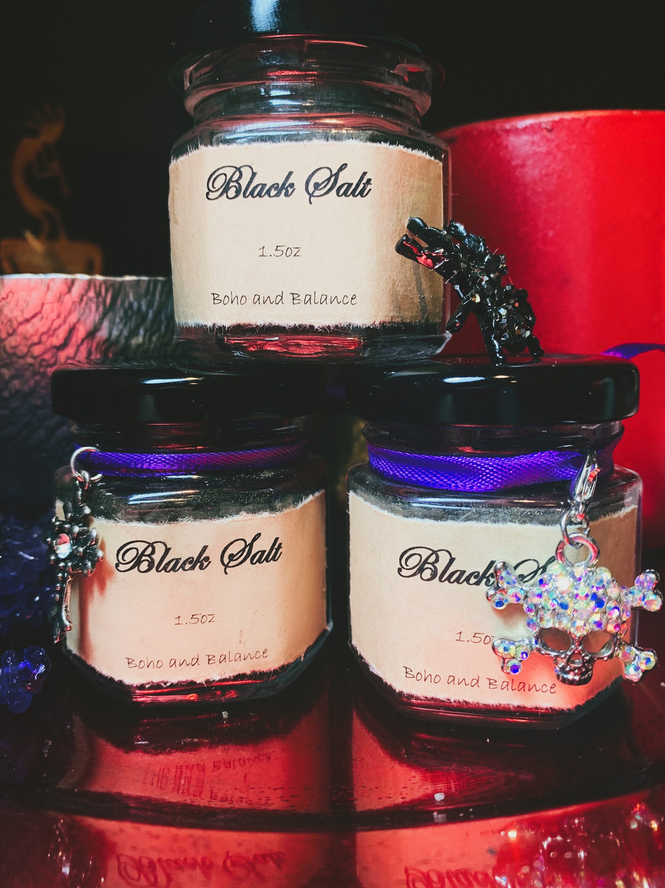 Black Salt for Protection Smudge Cleansing Salt Selenite - Etsy UK