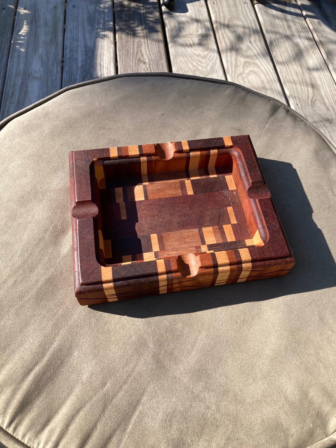Handcrafted Wooden Ashtray - Unique, Artisan Design for Cigar ...