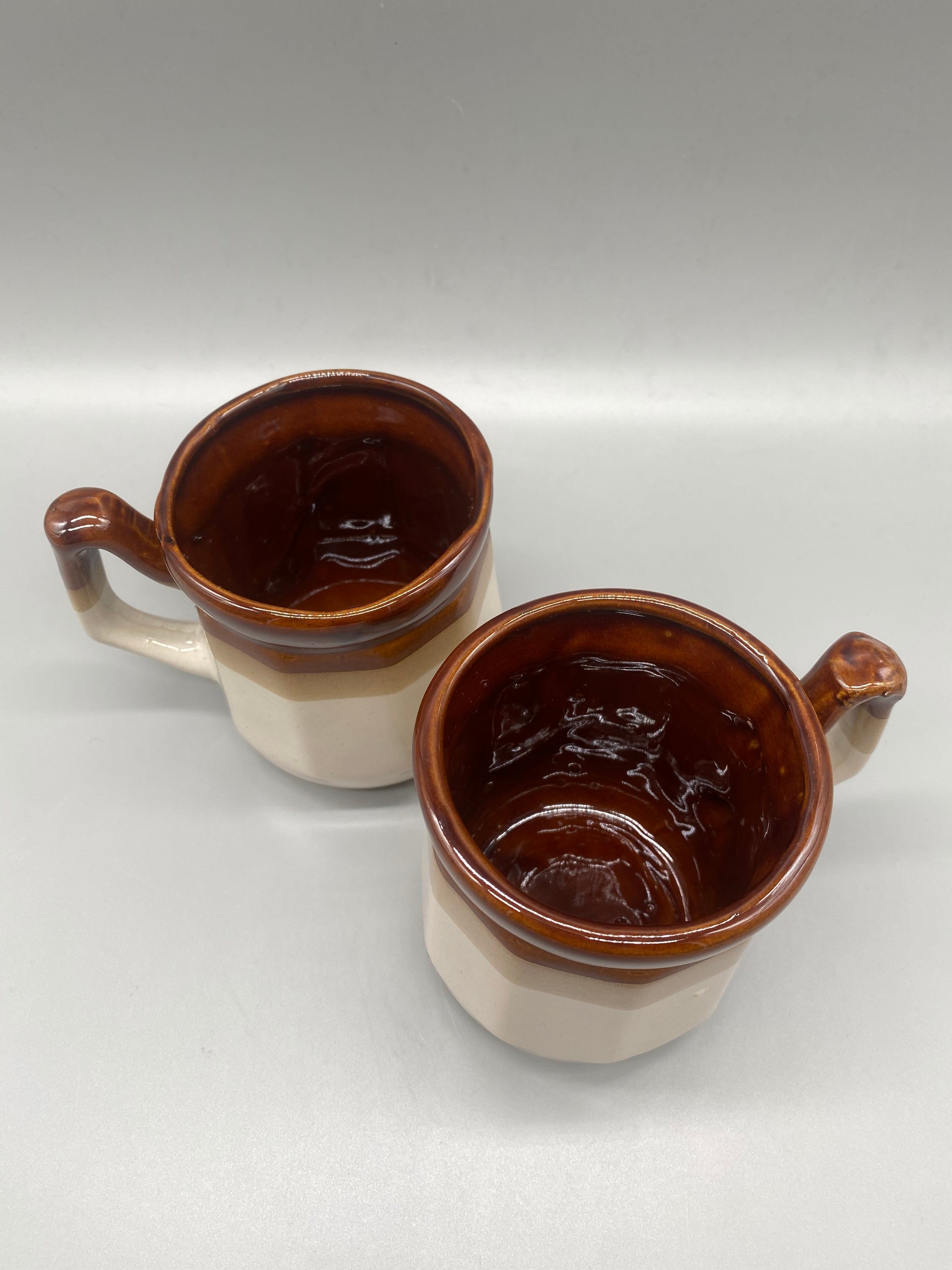 Classic 1970s Ombré Brown Mug Set Two Mid-century Modern - Etsy
