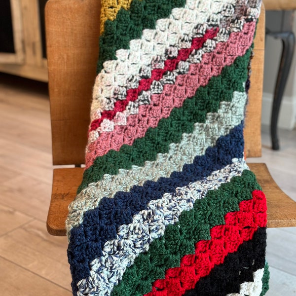 Hand Knit Throw - Etsy
