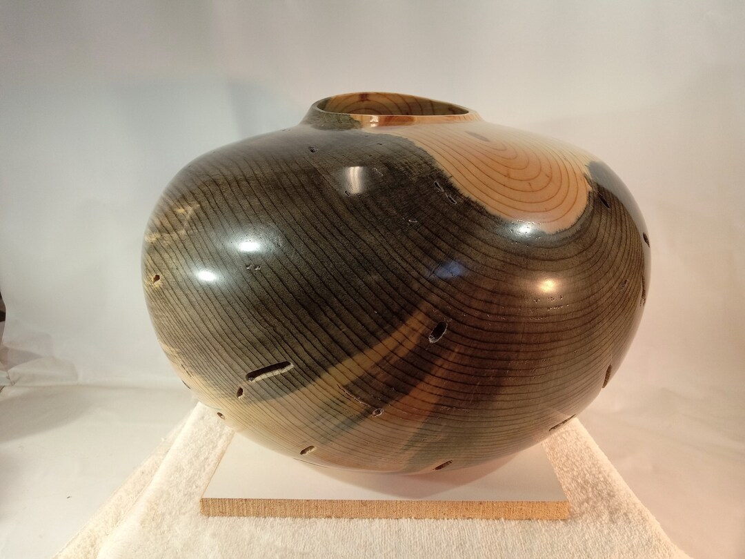 Second Chance Spalted Blue Pine Hollow Form 13"w X 9 1/4"h - Etsy