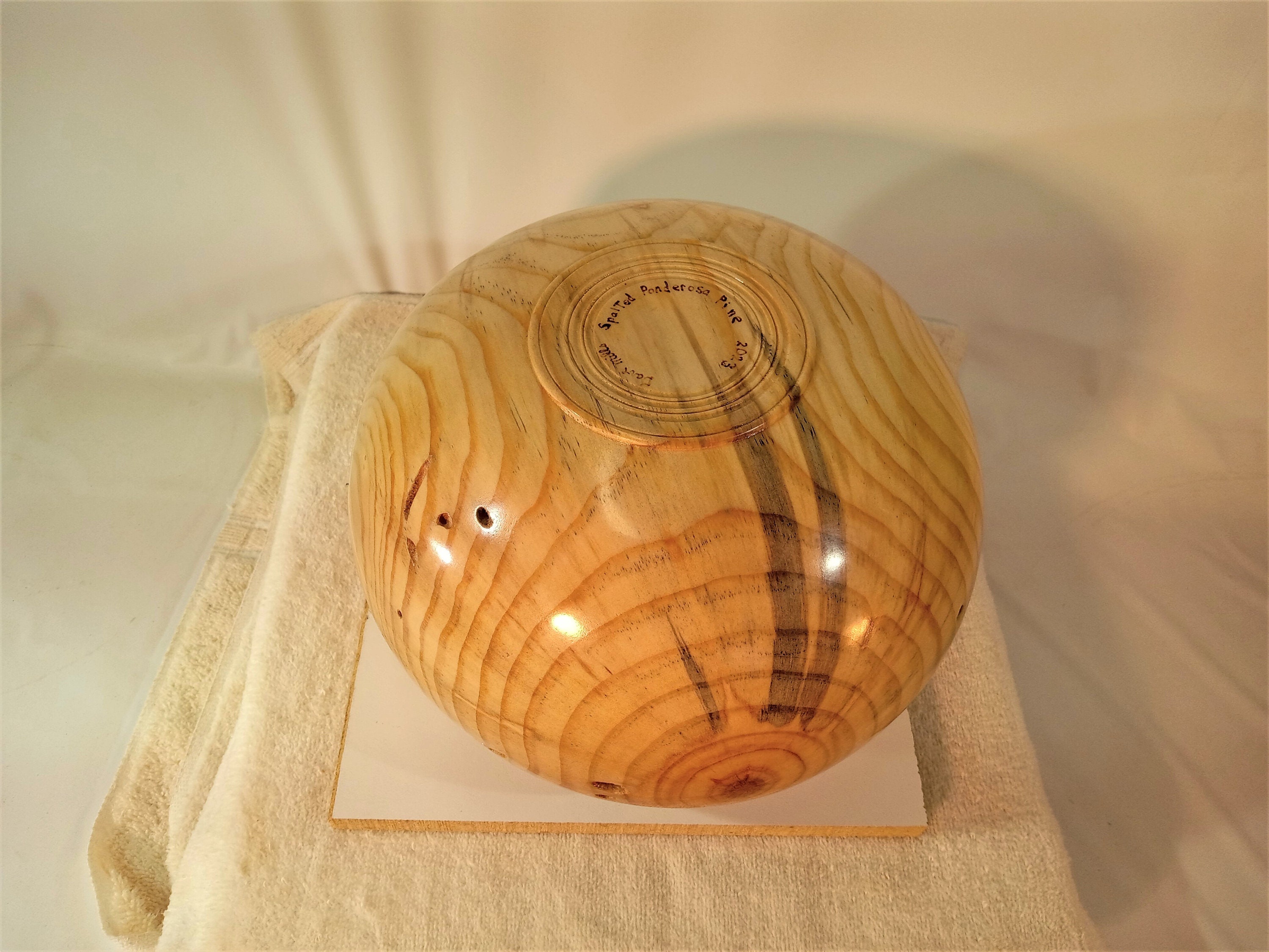 Spalted Ponderosa Pine Vessel 9w X 5 1/2h - Etsy