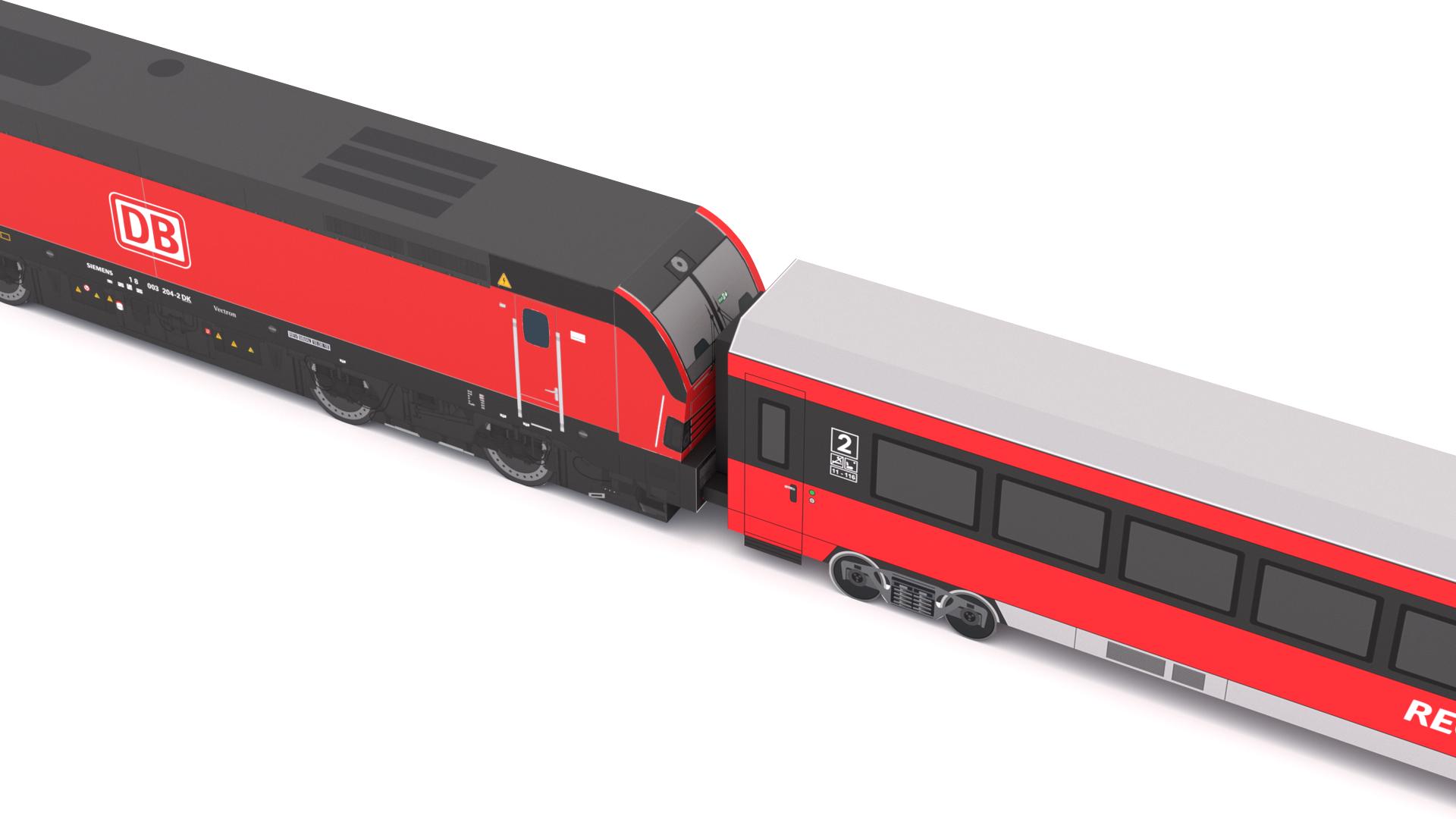 Paper Model - Train Passenger DB DIY Printable Paper Model - Etsy