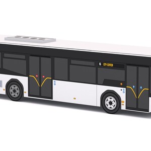 Paper Model - Mercedes Benz Citaro 2 Doors White, City Bus, DIY ...