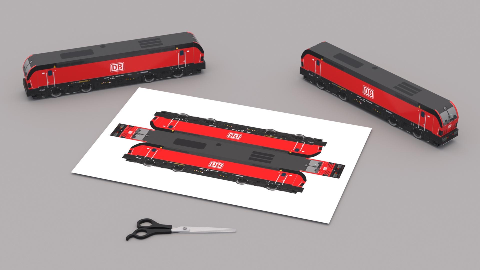 Paper Model - Train Passenger DB DIY Printable Paper Model - Etsy