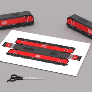 Paper Model - Locomotive Vectron DB, Train Passenger, DIY Printable ...