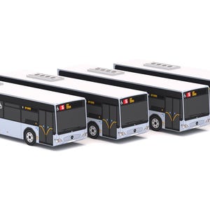 Paper Model - Mercedes Benz Citaro 3 Doors White, City Bus, DIY ...
