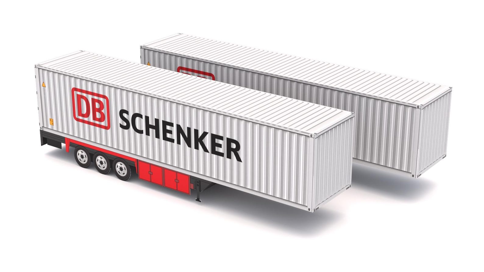 Paper Model - Semi Trailer, DB Schenker Container, DIY Printable Paper ...