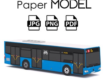 Paper Model - Mercedes Benz Citaro 3 Doors White, City Bus, DIY ...