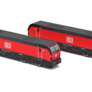 Paper Model - Locomotive Vectron DB, Train Passenger, DIY Printable ...