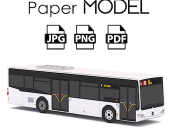 Paper Model - Mercedes Benz Citaro 3 Doors White, City Bus, DIY ...