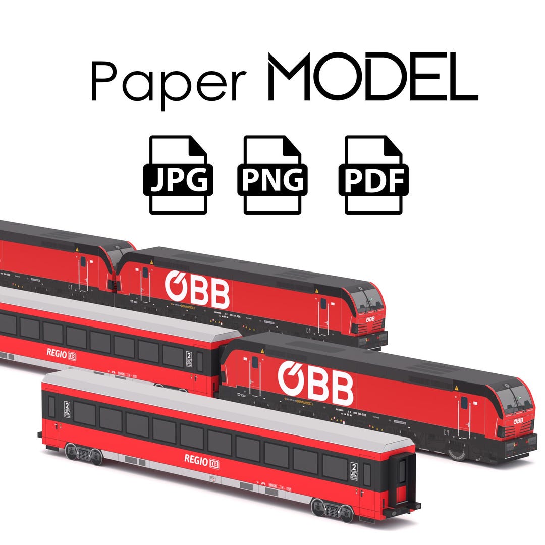 Paper Model - Train Passenger QBB, DIY Printable Paper Model - Etsy
