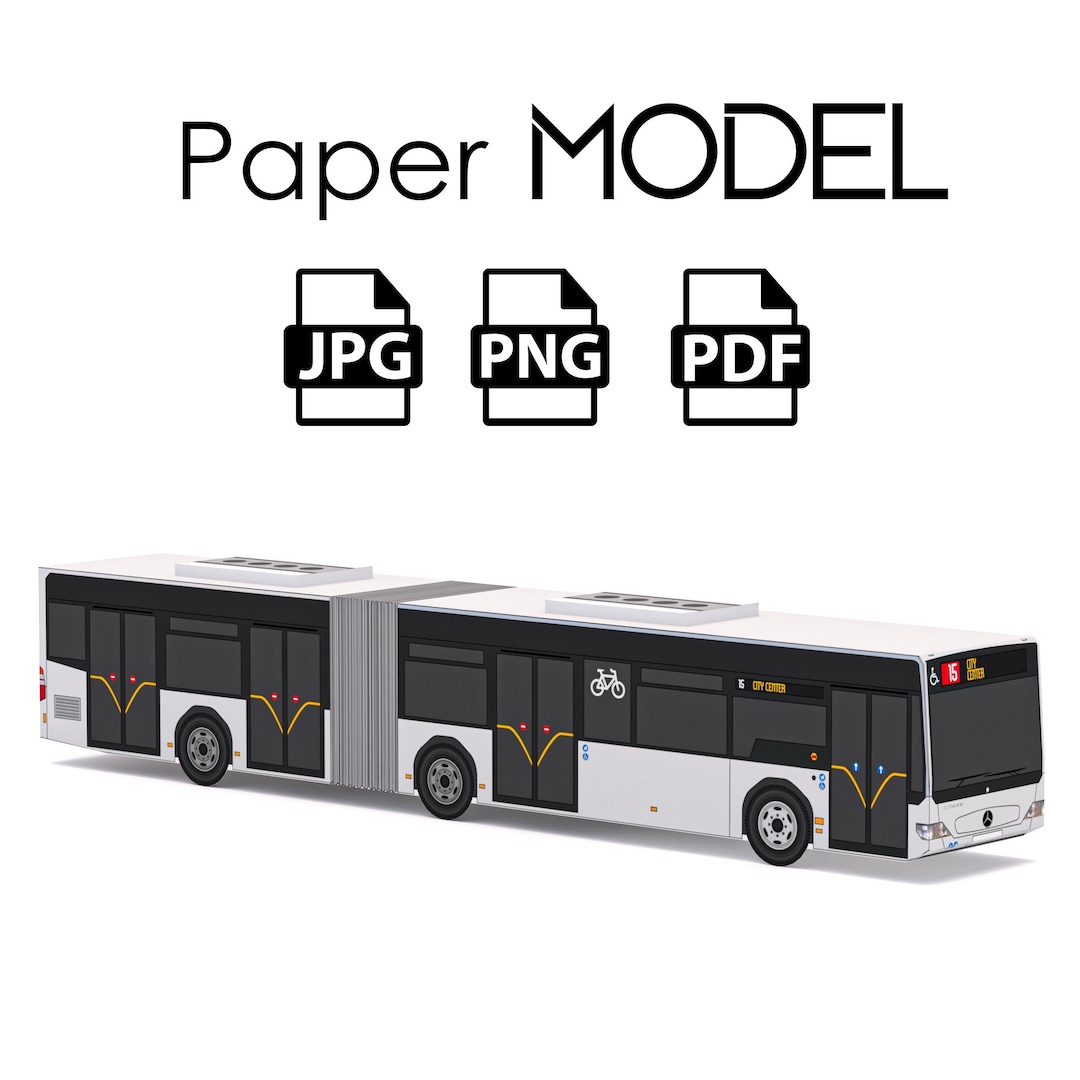 Paper Model - Mercedes Benz Citaro 4 Doors White V2, City Bus, DIY ...
