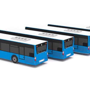 Paper Model - Mercedes Benz Citaro 2 Doors Blue, City Bus, DIY ...