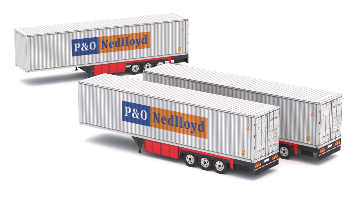 Paper Model - Semi Trailer, P&R Container, DIY Printable Paper Model - Etsy