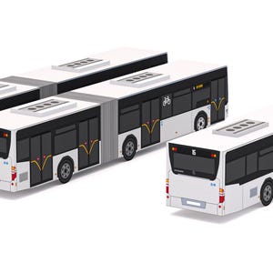 Paper Model - Mercedes Benz Citaro 4 and 2 Doors White, City Bus, DIY ...