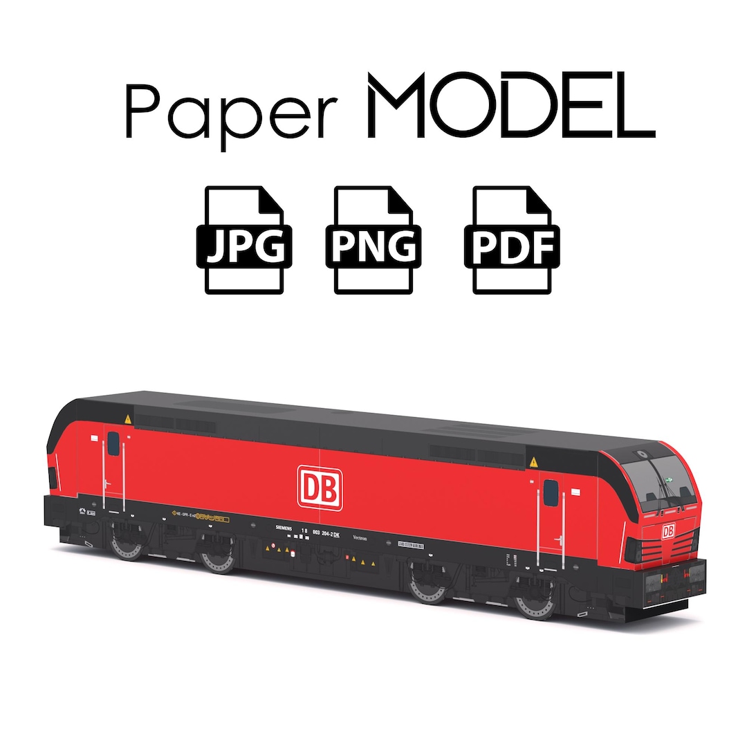 Paper Model - Locomotive Vectron DB, Train Passenger, DIY Printable ...
