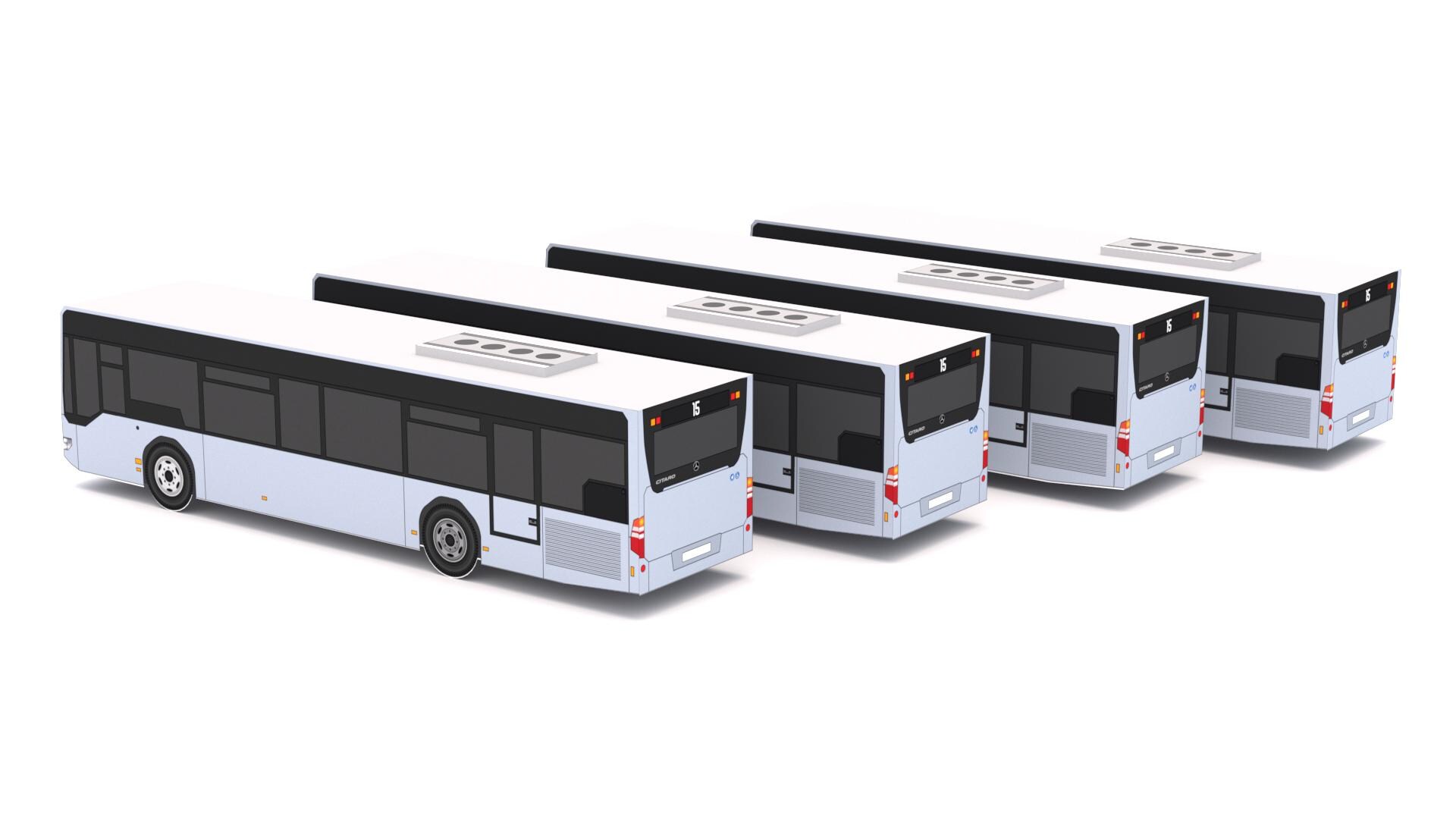 Paper Model - Mercedes Benz Citaro 2 Doors White, City Bus, DIY ...