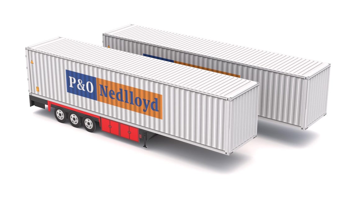 Paper Model - Semi Trailer, P&R Container, DIY Printable Paper Model - Etsy