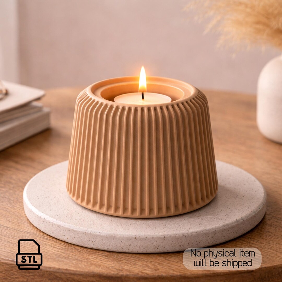 Modern Candle Holder 3D Print STL File, Digital Download for 3D ...