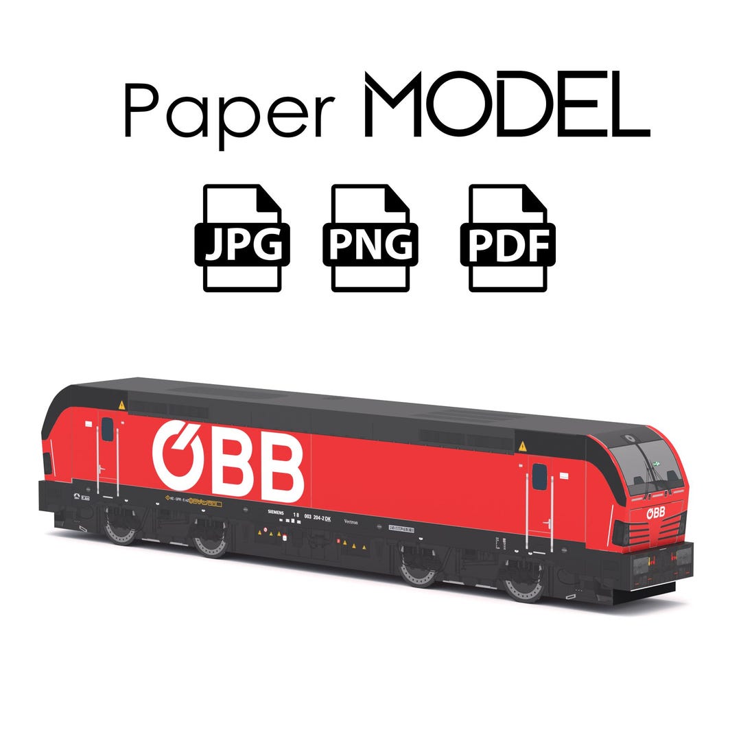 Paper Model - Locomotive Vectron QBB, Train Passenger, DIY Printable ...