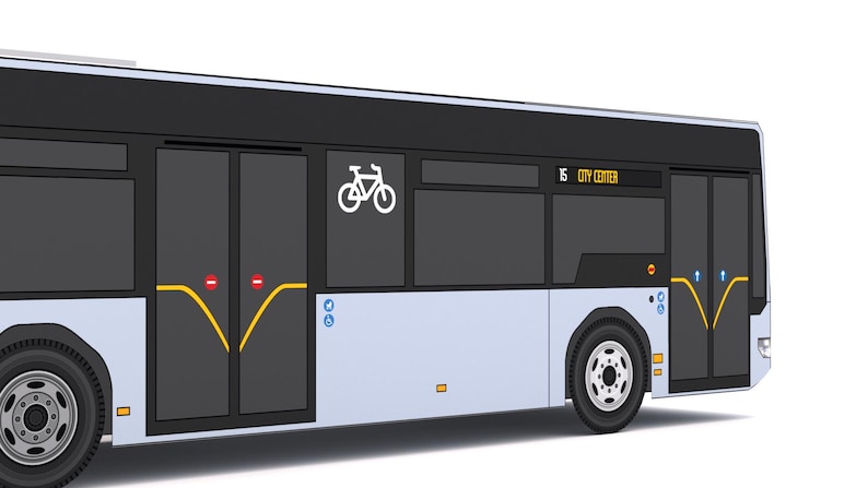 Paper Model - Mercedes Benz Citaro 3 Doors White, City Bus, DIY ...