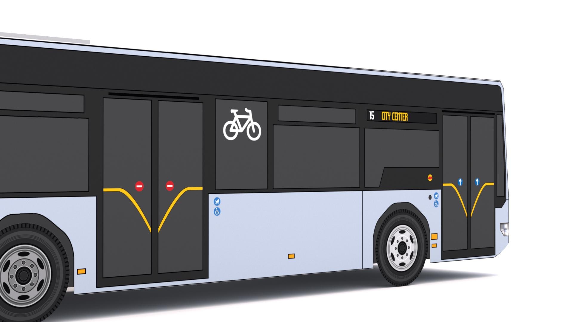 Paper Model - Mercedes Benz Citaro 3 Doors White, City Bus, DIY ...