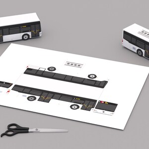 Paper Model - Mercedes Benz Citaro 4 and 2 Doors White, City Bus, DIY ...