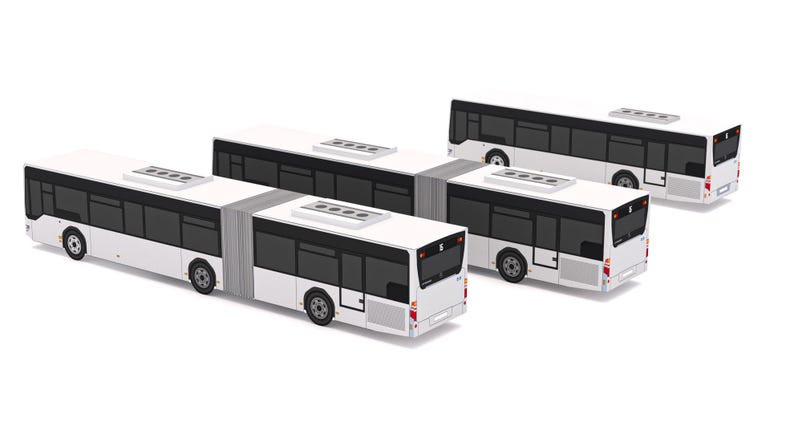 Paper Model - Mercedes Benz Citaro 4 and 2 Doors White, City Bus, DIY ...