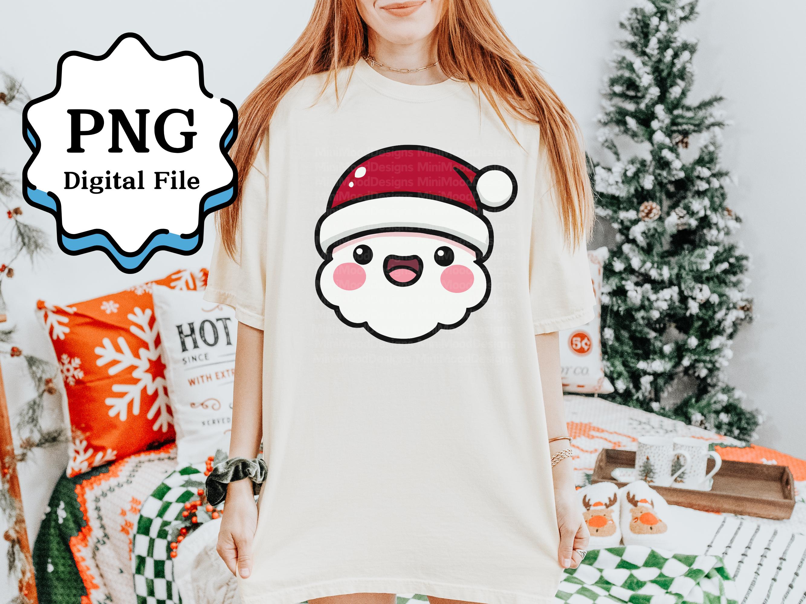 Kawaii Santa Claus Png, Cute Santa Clipart, Adorable Santa Face Holiday ...