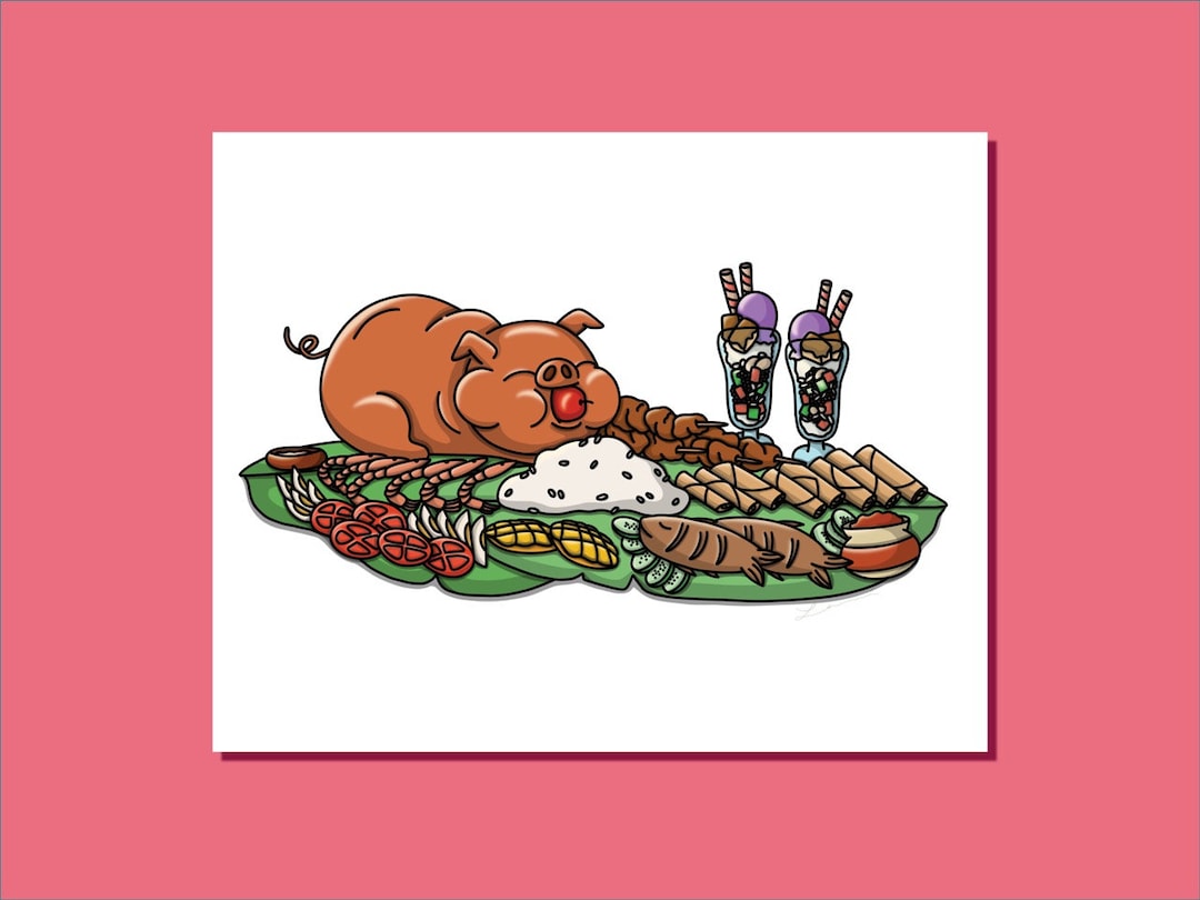 Filipino Boodle Fight Digital Download - Filipina Illustration Design ...