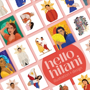 White Filipino Royals Digital Download - Filipina Illustration Design ...