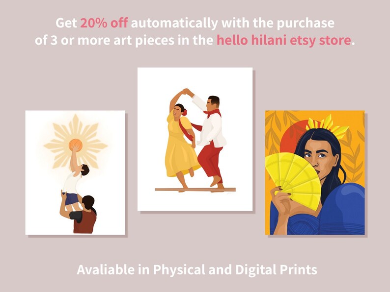 Pink Filipino Royals Digital Download Filipina Illustration - Etsy