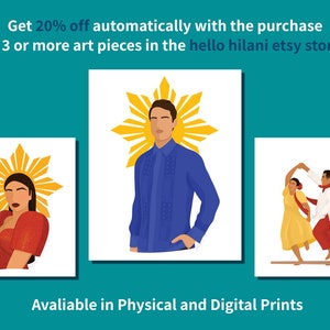 Blue Filipino King Digital Download - Barong Illustration Design ...