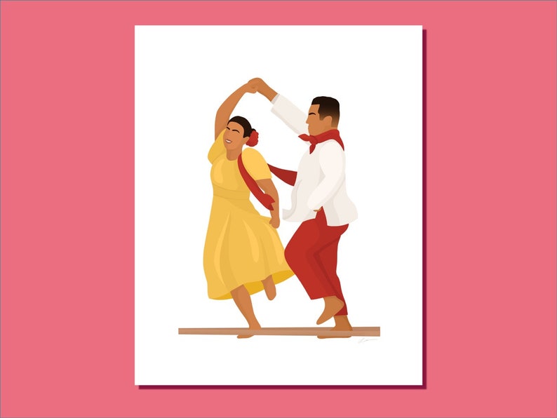 Tinikling Dancers Digital Download Filipina Illustration - Etsy