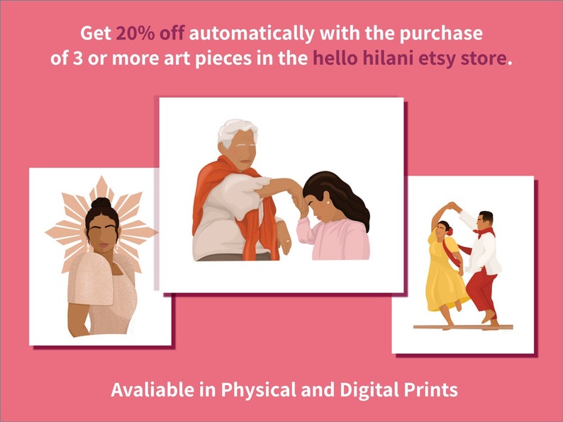 Elder Mano Po Digital Download Filipina Illustration Design - Etsy