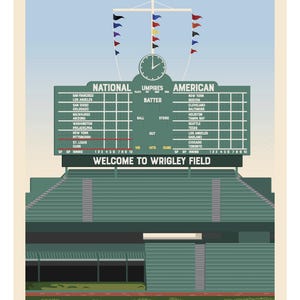 NEW* Wrigley Field - Baseball Stadium Art Series- Art Print - Etsy