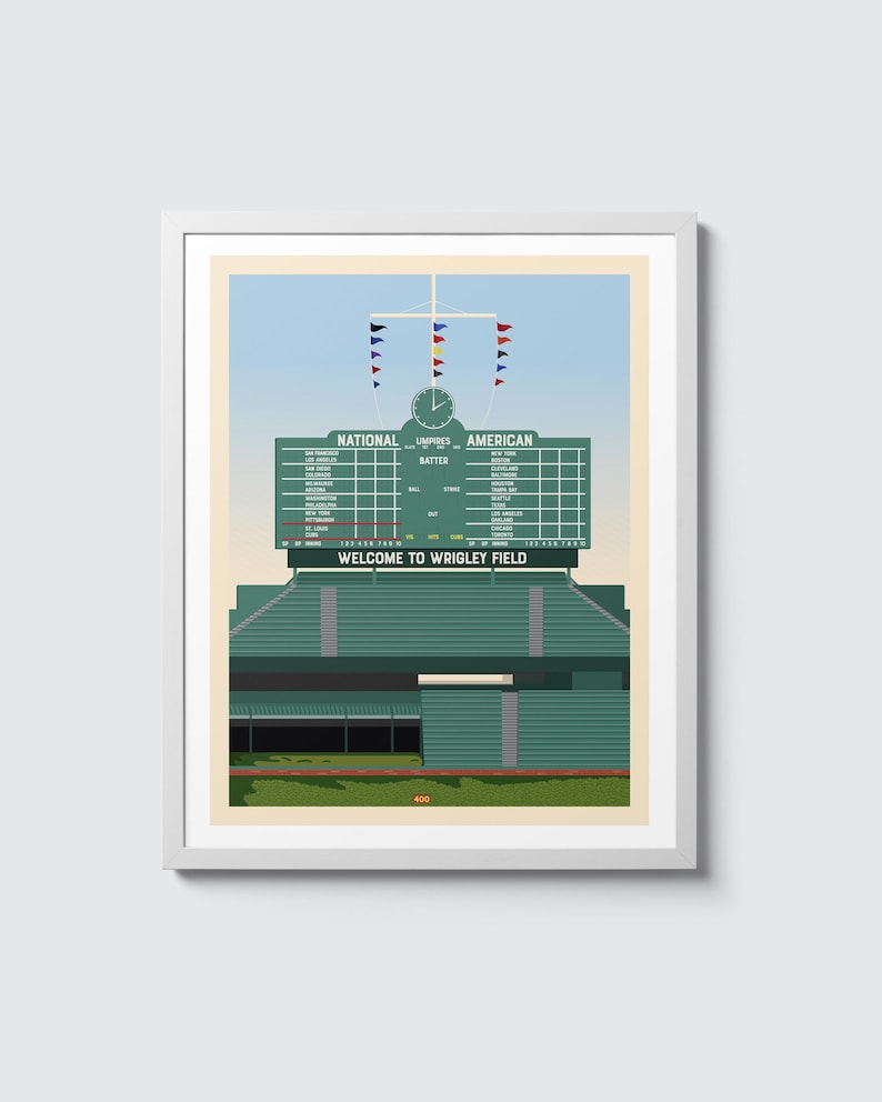 NEW* Wrigley Field - Baseball Stadium Art Series- Art Print - Etsy