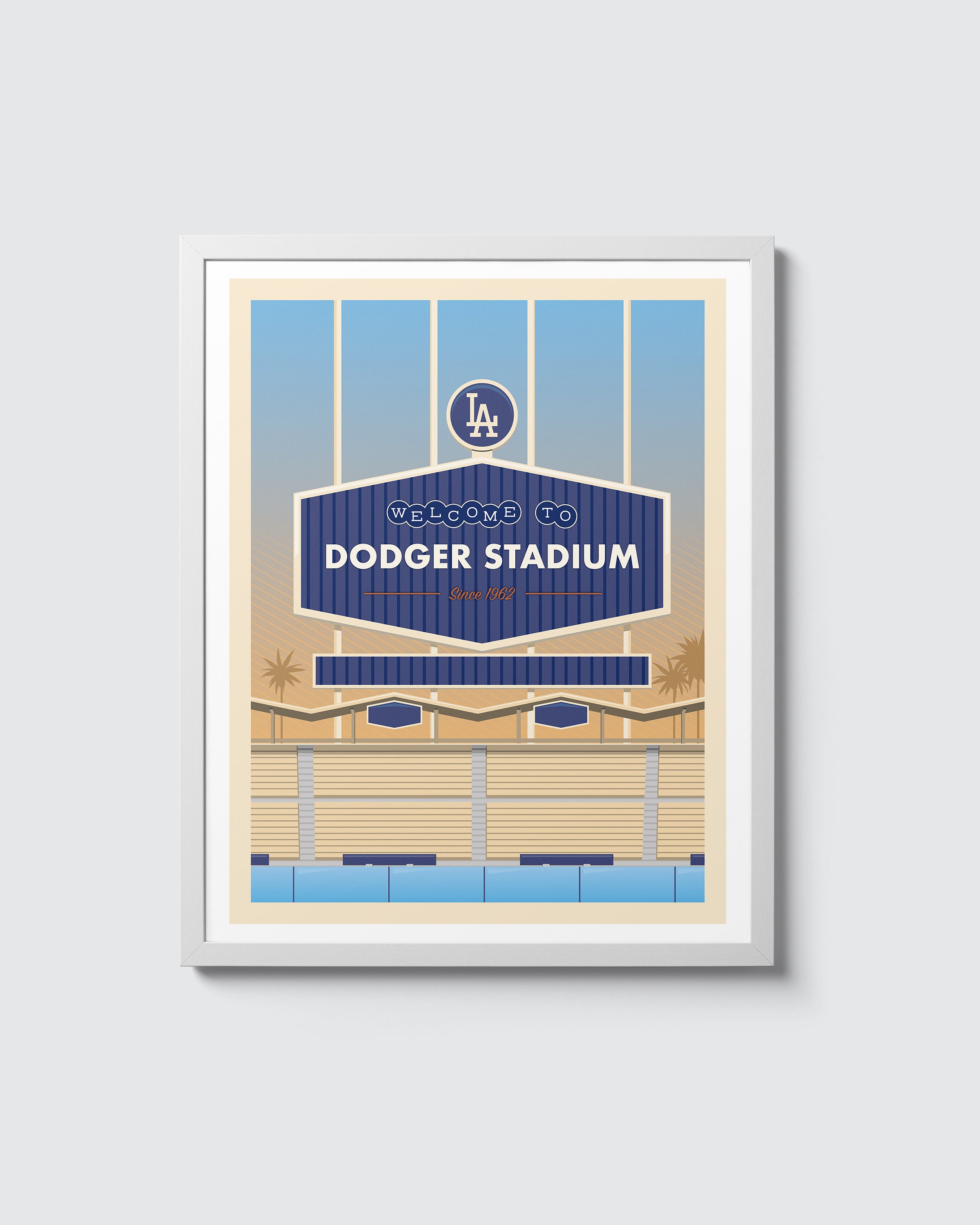 Baseball Stadium Art Series Dodger Stadium Art Print - Etsy