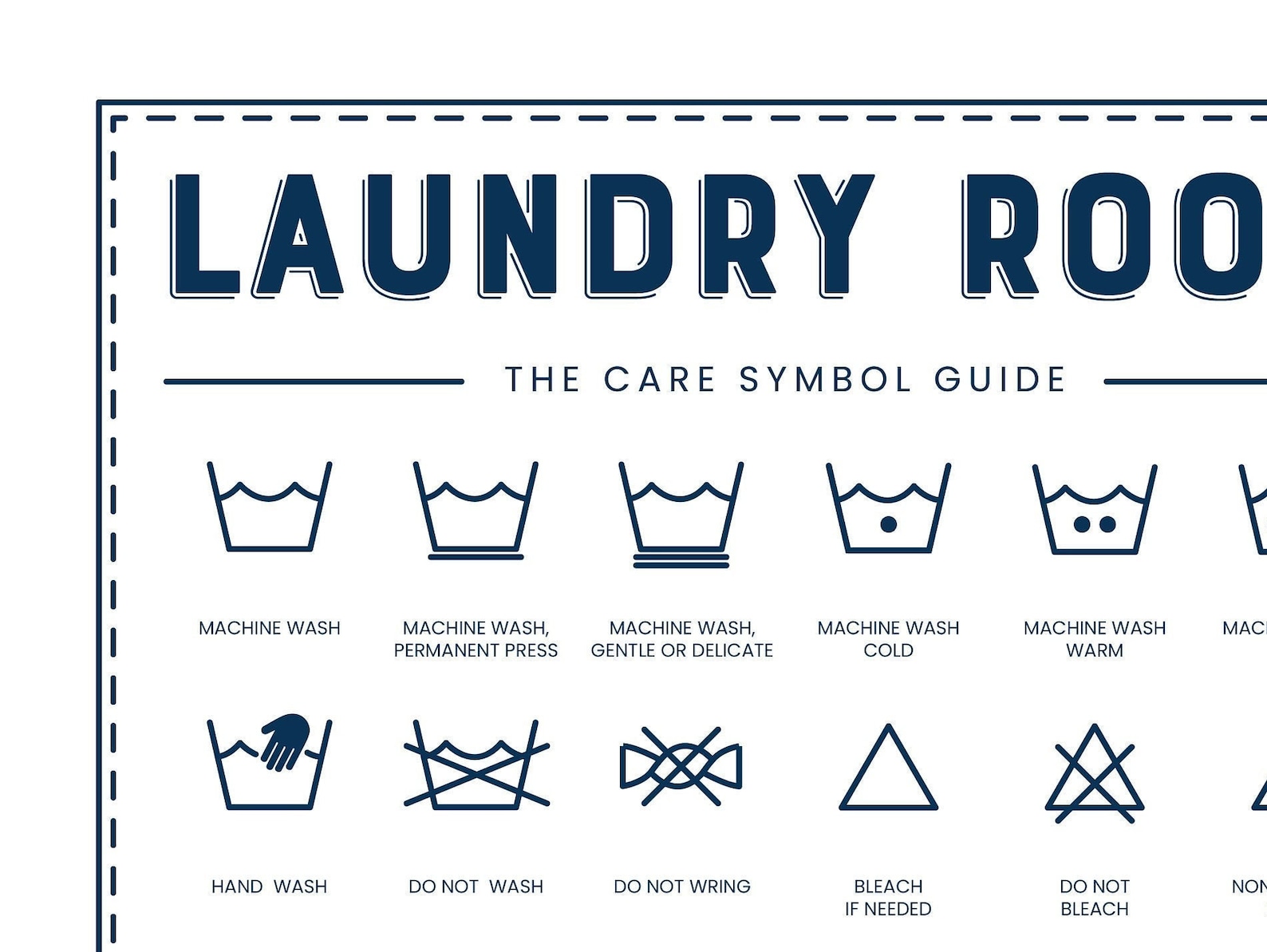 Laundry Room Prints: Care Symbol & Stain Removal Guide (set of 2) - Etsy